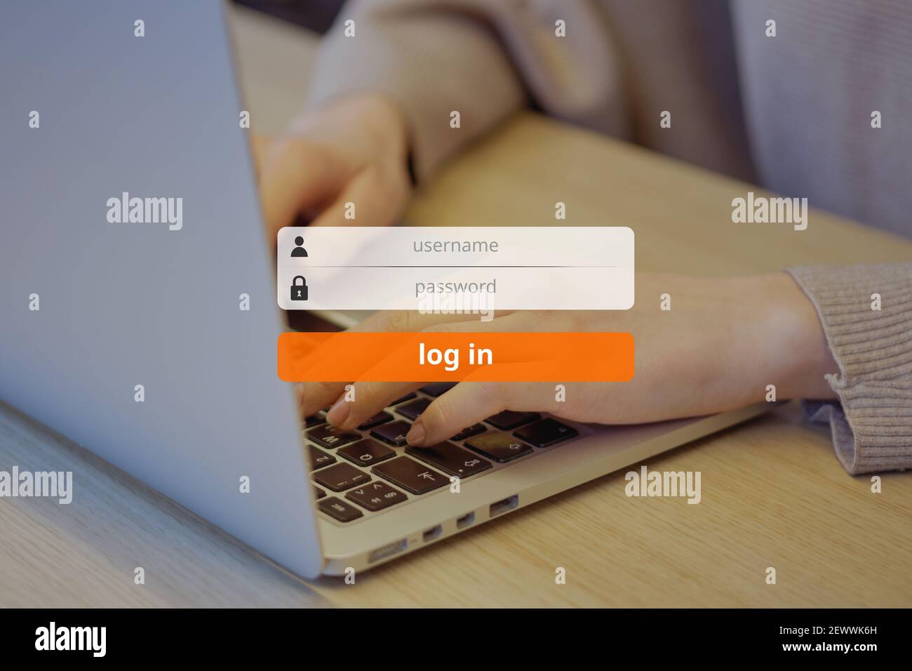 The concept of authorization and login to the site Stock Photo - Alamy