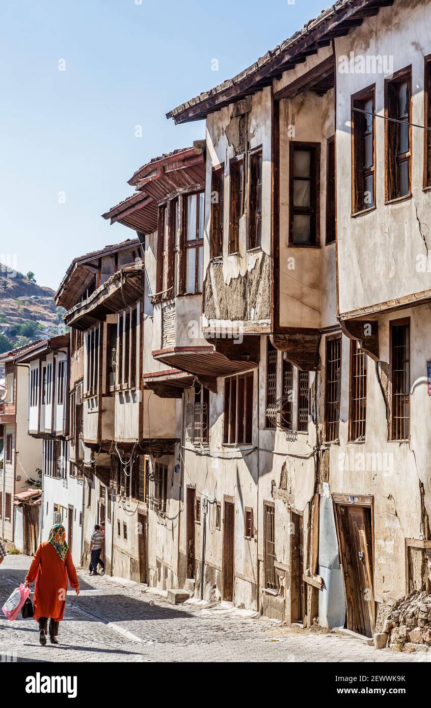 Turkey, civil architecture of the historic houses in the town of Tokat ...