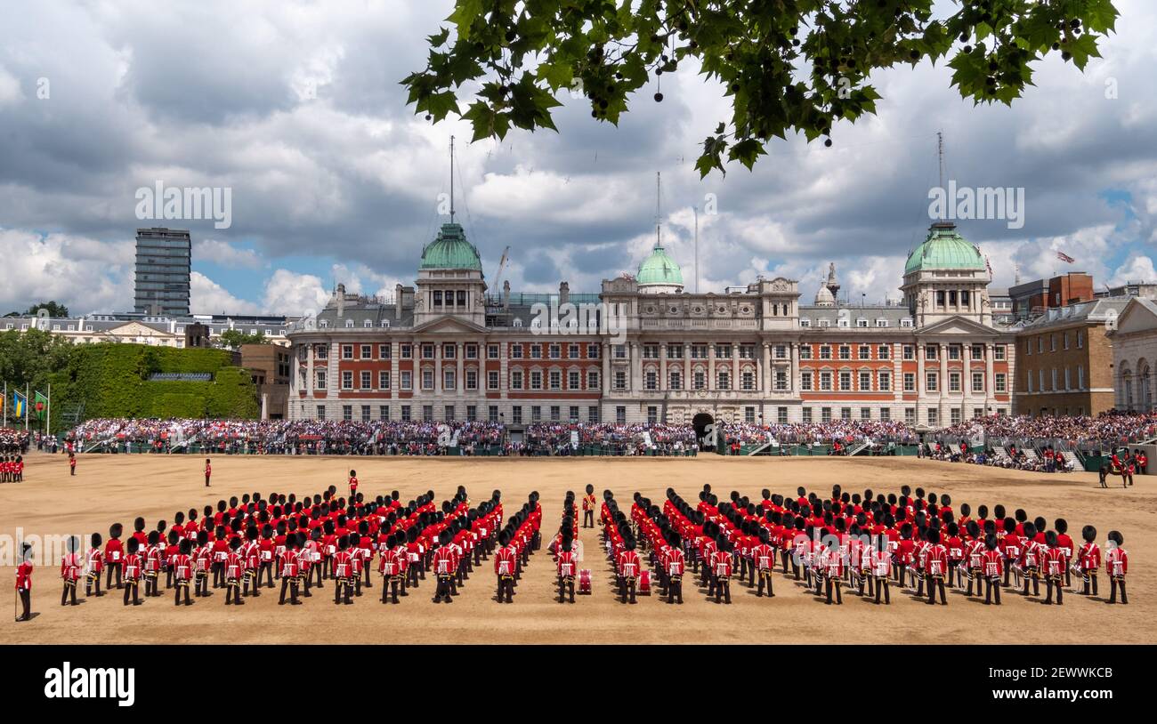 Trooping the Colour parade at Horse Guards, Westminster with the Guards ...