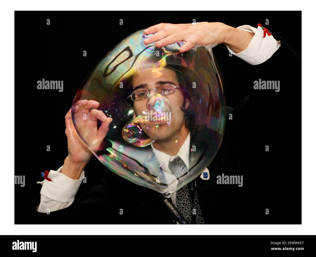 Sam Heath, a 'bubbleologist' breaks the world record for fitting the ...