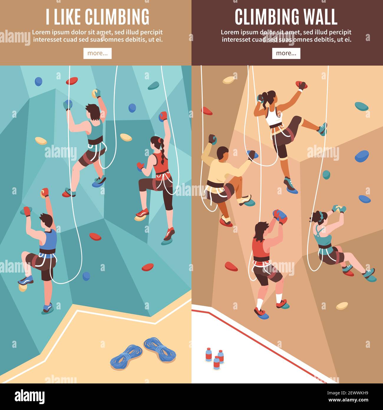 Artificial rock climbing wall Stock Vector Images - Alamy