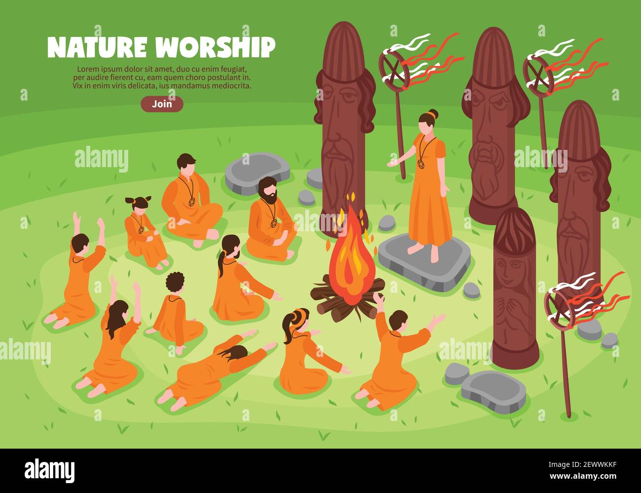 Outdoor prayer meeting Stock Vector Images - Alamy