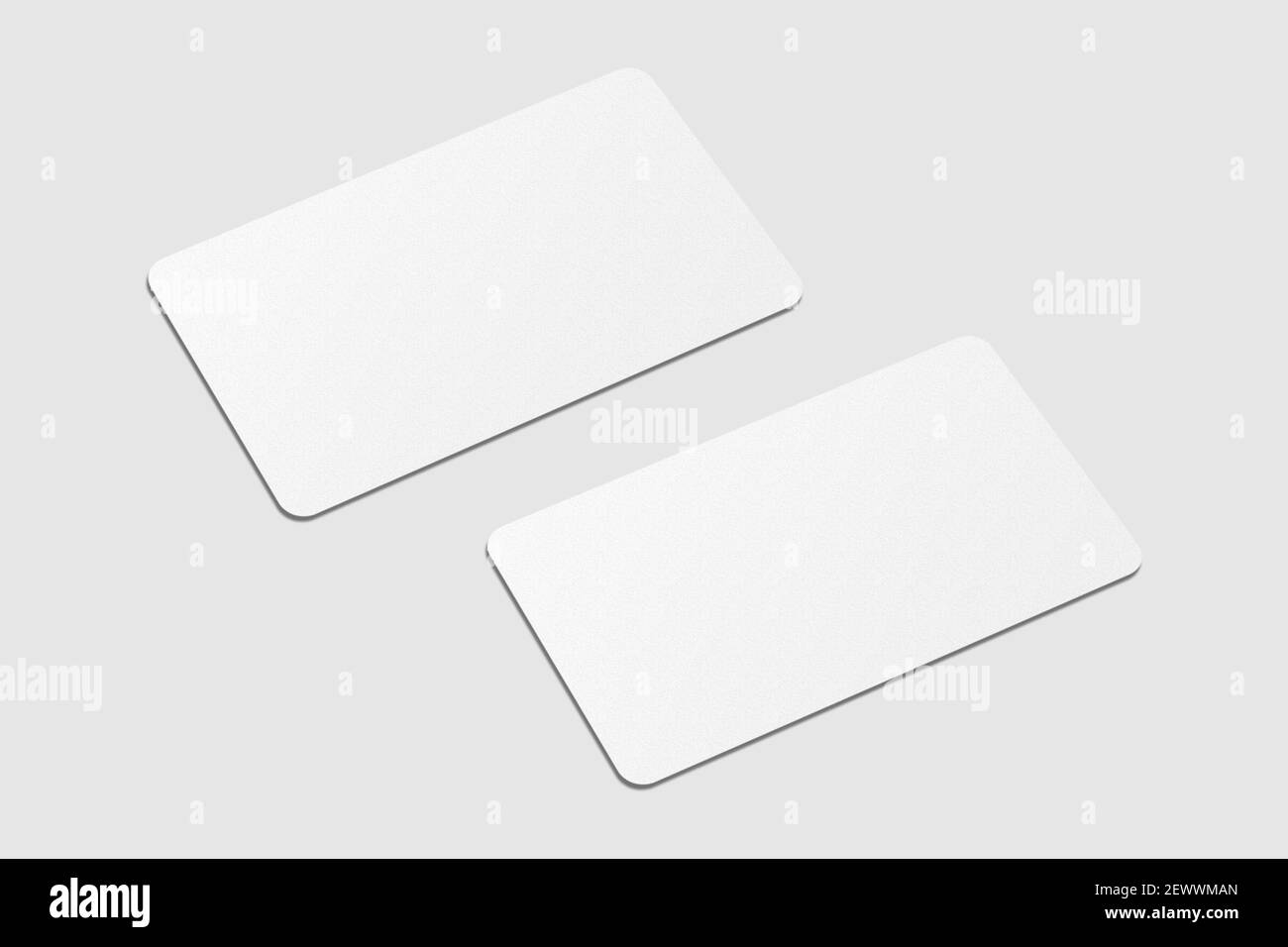 Realistic blank rounded corner business card illustration for mockup ...
