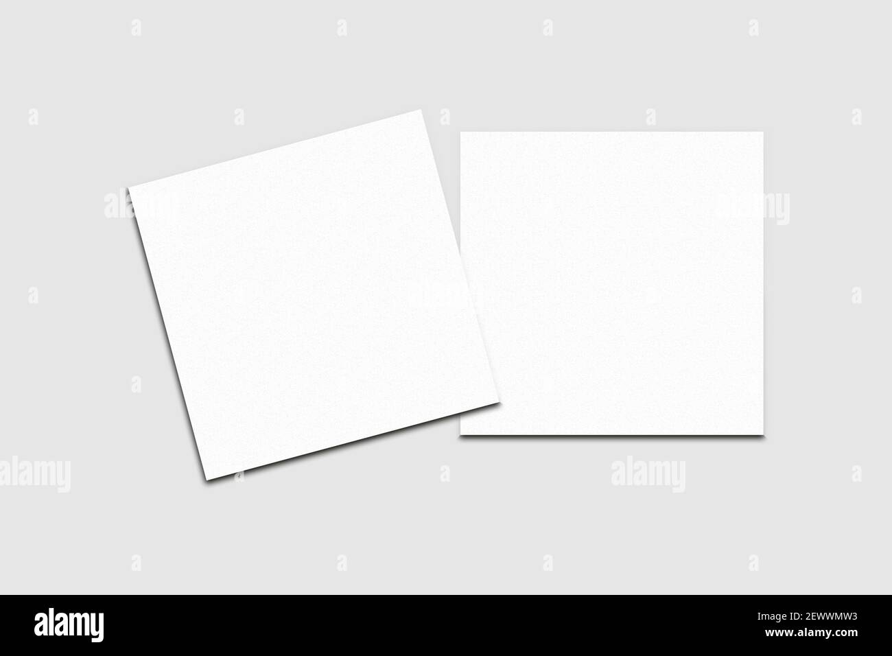 Realistic blank square business card illustration for mockup Stock ...