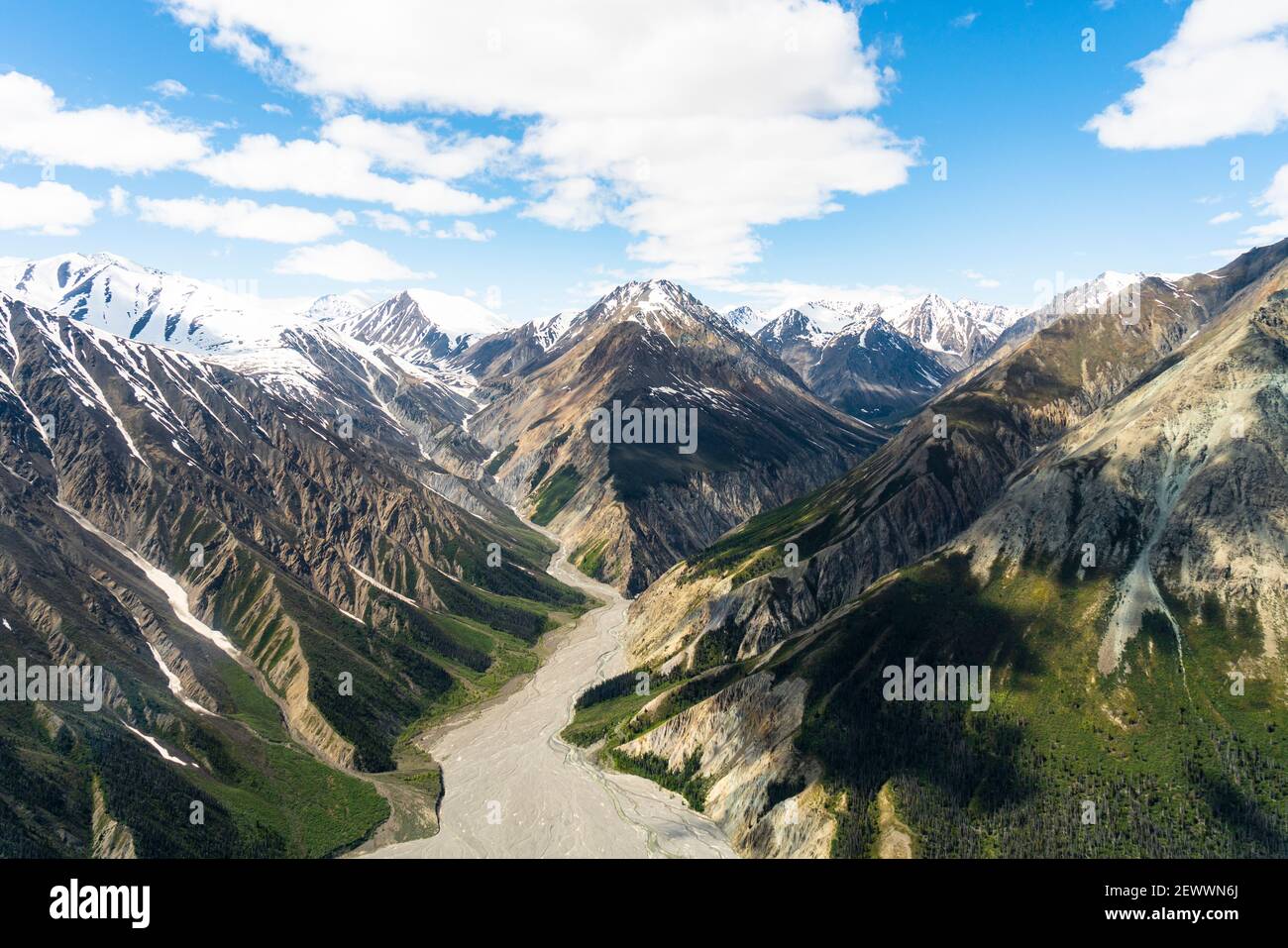 Mountainous Valley in Yukon Near Mount Logan Stock Photo - Alamy