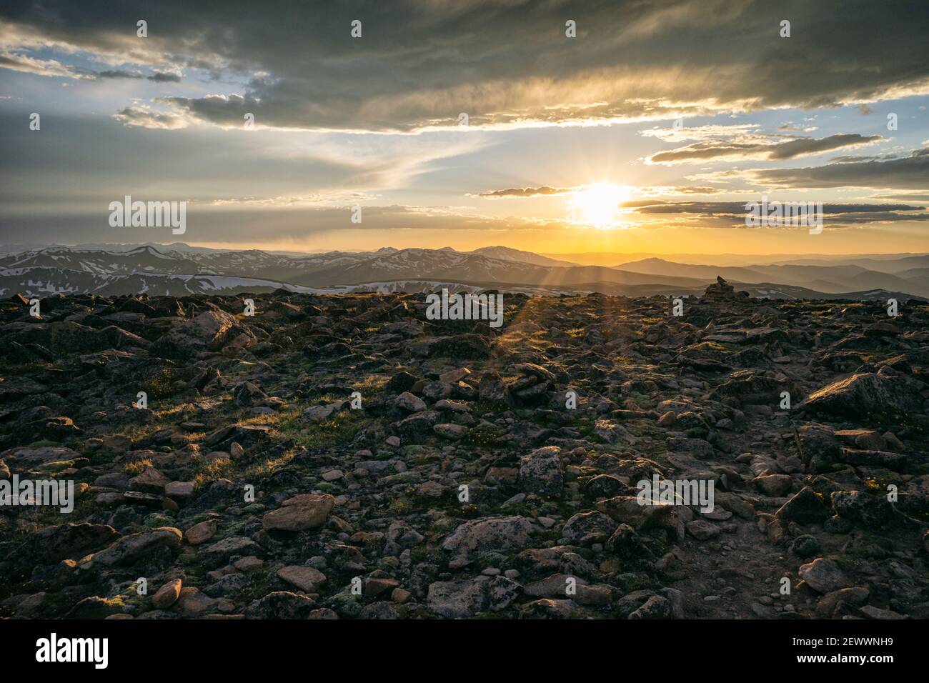 Rocky vista atop of Mount Flora, Colorado Stock Photo - Alamy