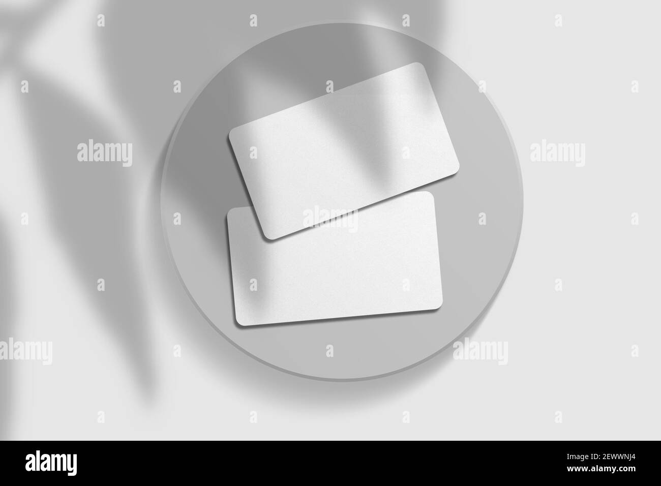 Realistic blank rounded corner business card illustration for mockup ...