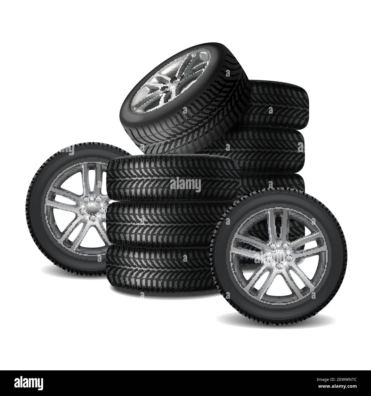 Tires alloy Stock Vector Images - Alamy