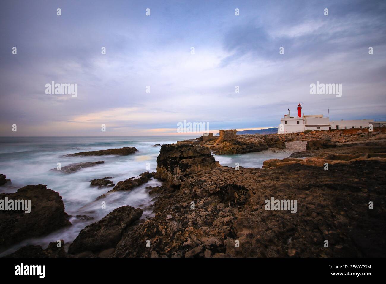 Amazing lighthouse in the Portuguese coastline Stock Photo - Alamy
