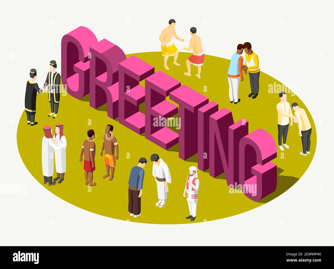 Greet kiss Stock Vector Images - Alamy