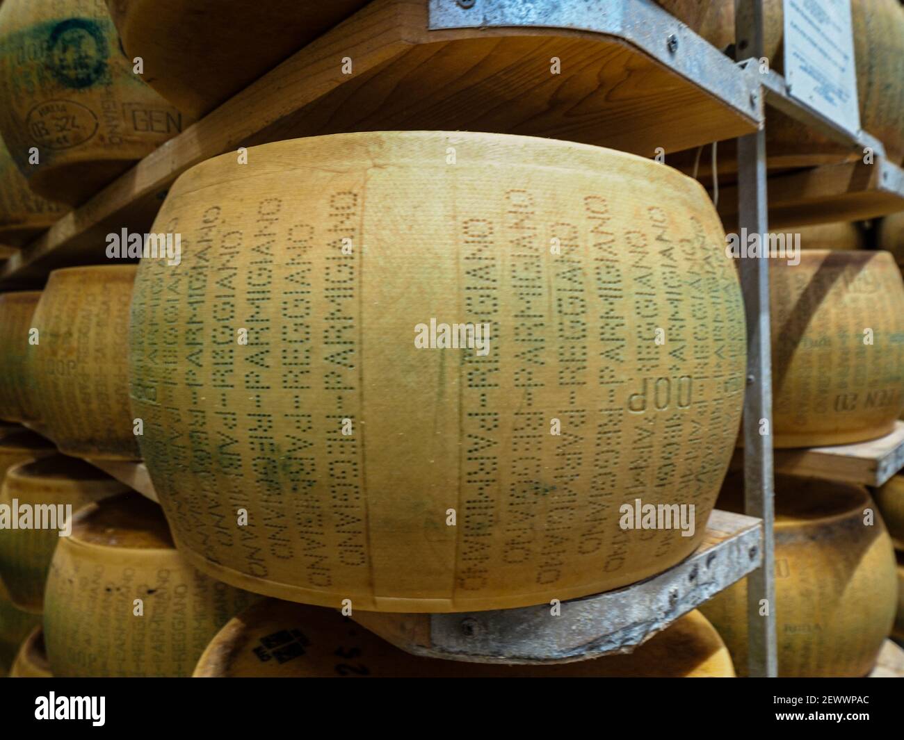 Parmesan cheese storage in dairy farm in Parma Italy 2020 Stock Photo ...