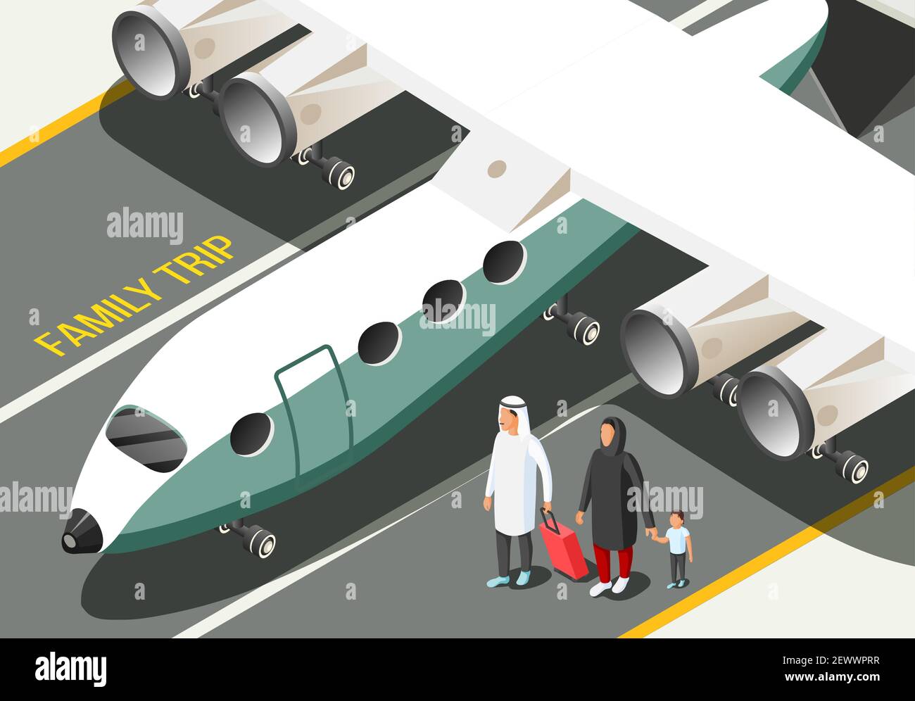 Arabic family luggage Stock Vector Images - Alamy