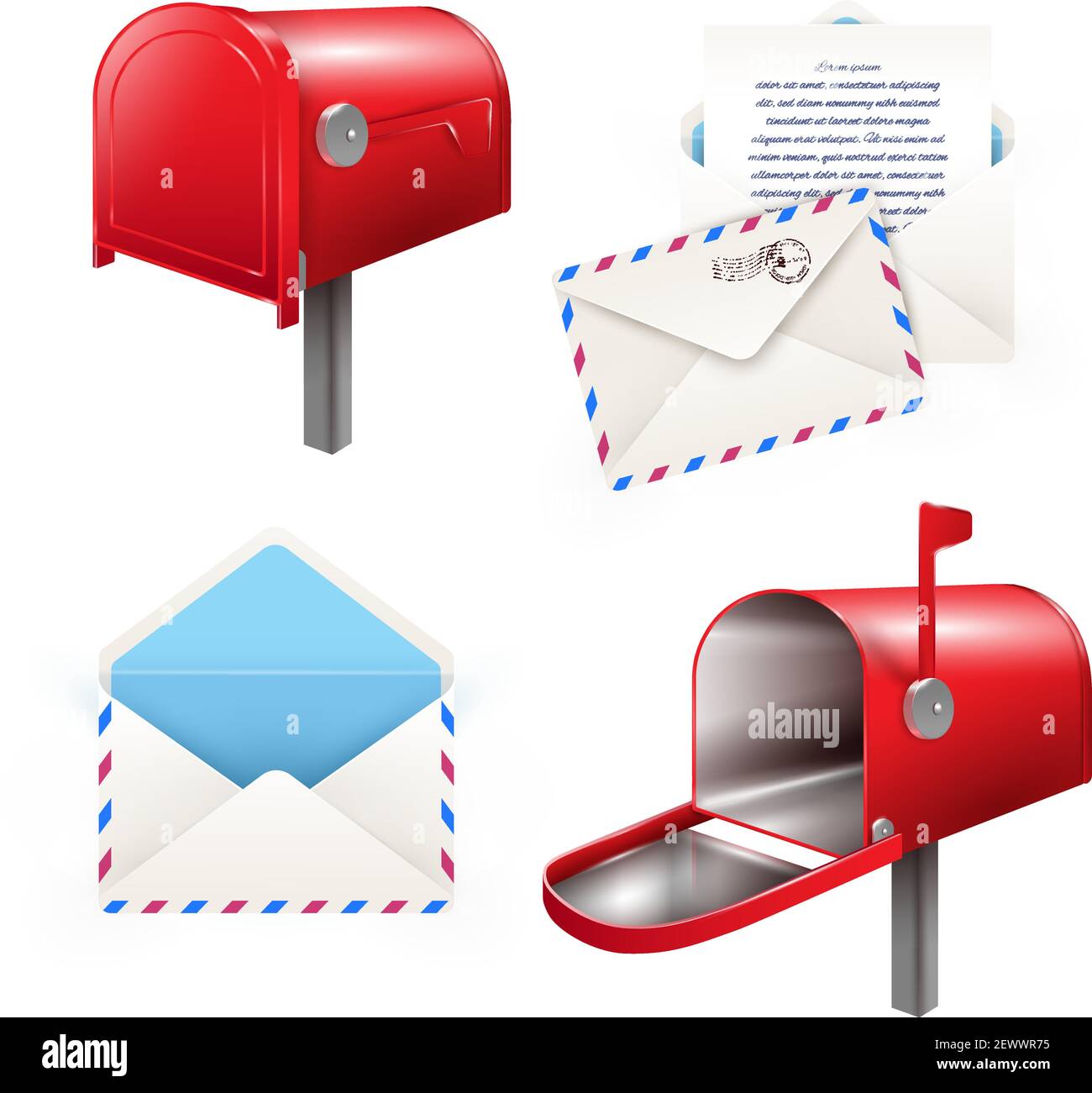 Classic red post box Stock Vector Images - Alamy