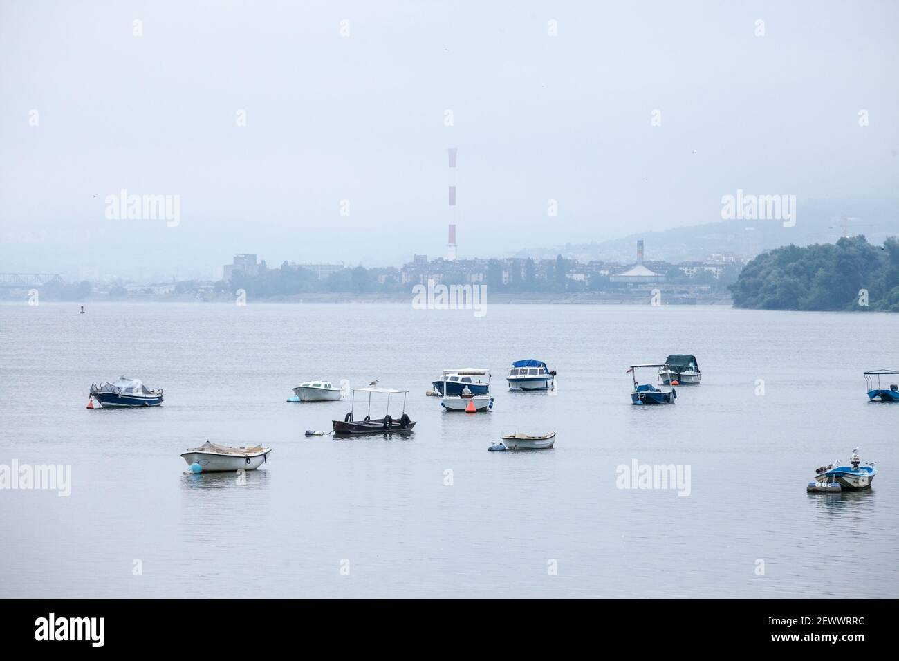 Zemun Quay (Zemunski Kej) in Belgrade, Serbia, on the Danube river ...