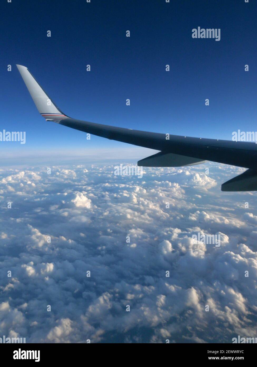 View from an airplane window on American Airlines flight Stock Photo ...