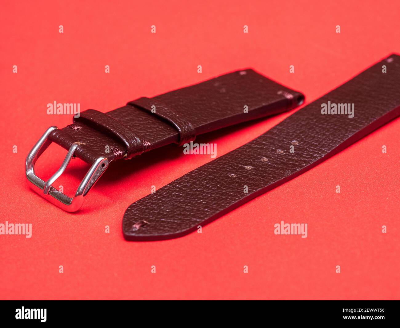 Beautiful leather watch straps Stock Photo - Alamy