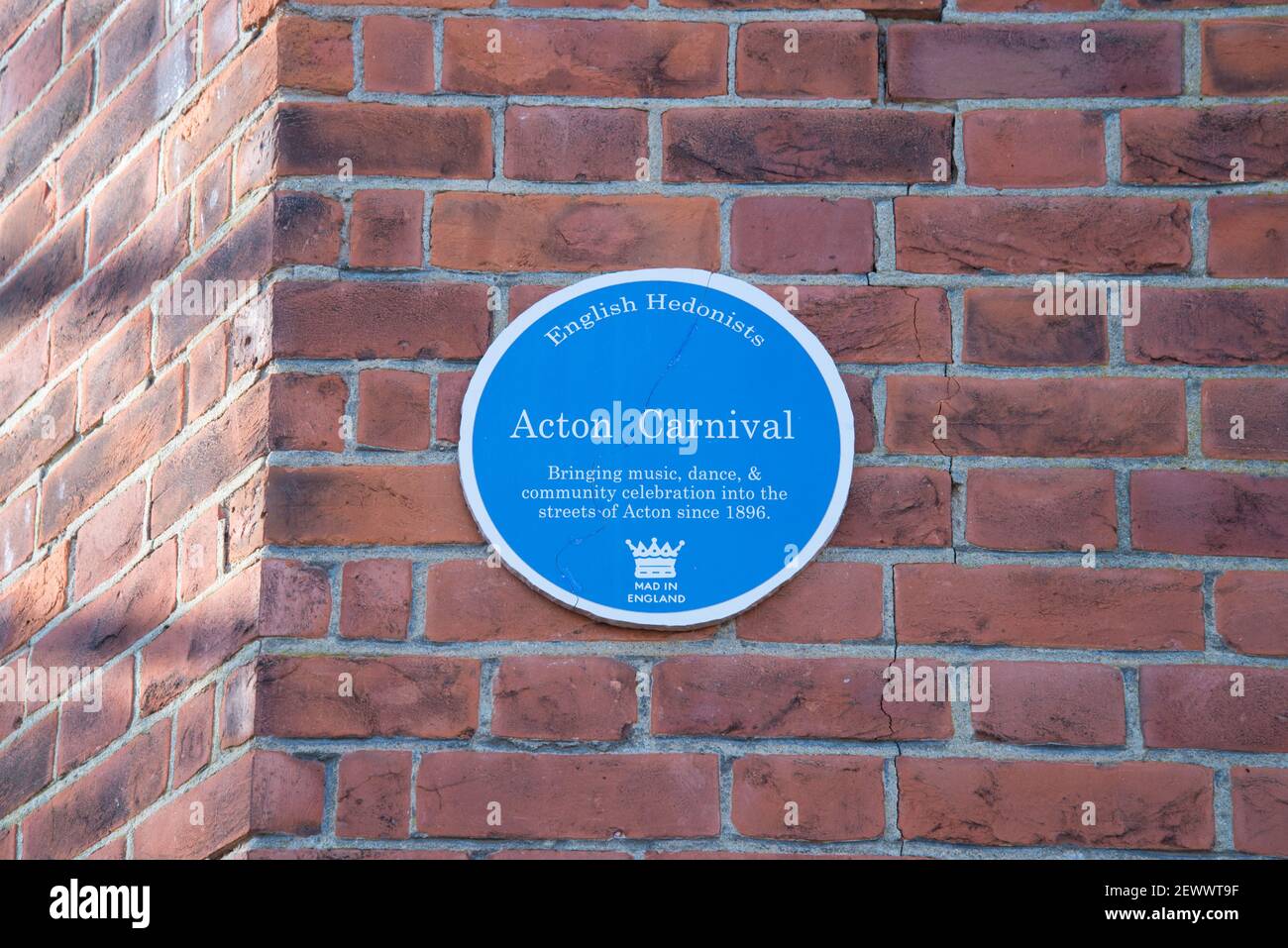 Acton Carnival Plaque by English Hedonists Stock Photo - Alamy