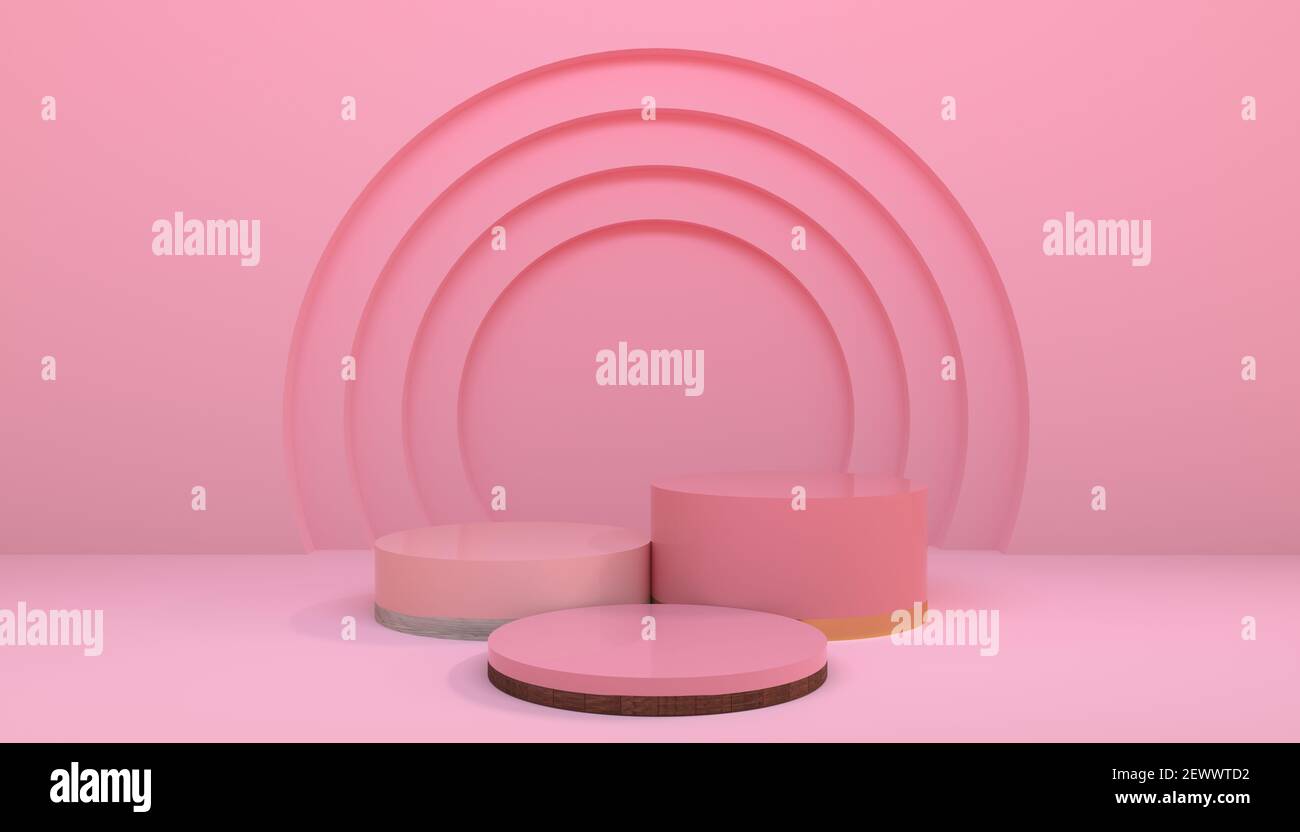 Pink Pastel Product Stand , Stage , Podium or Platform 3D Rendering ...