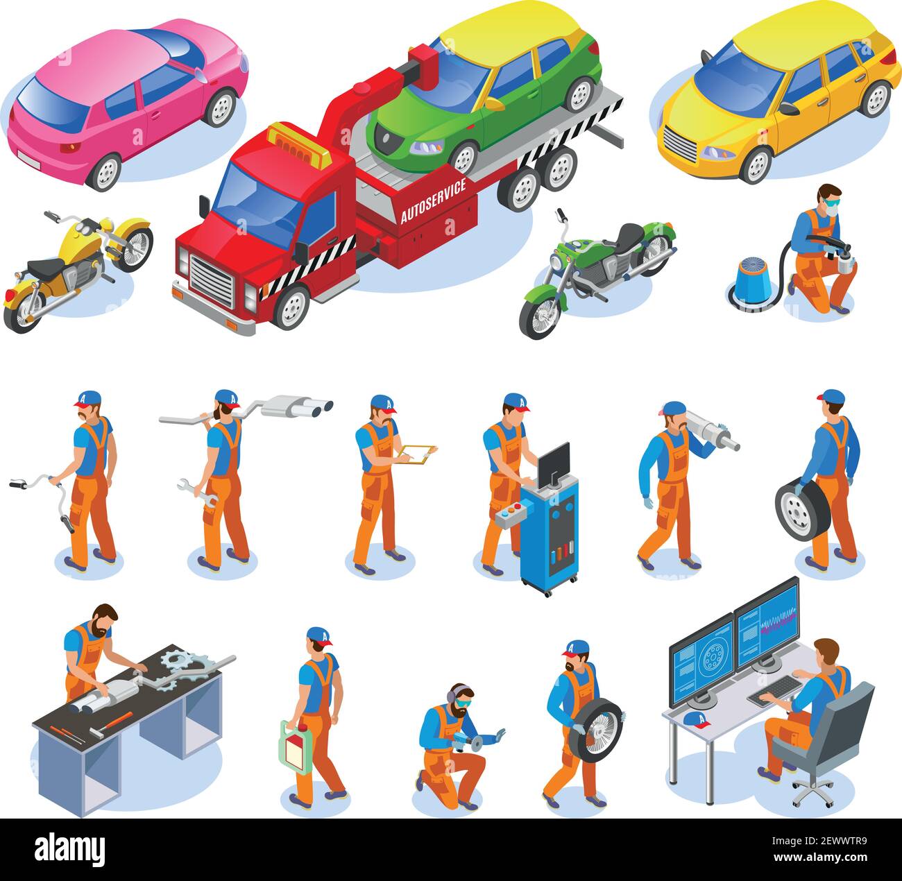 Car disassembly Stock Vector Images - Alamy
