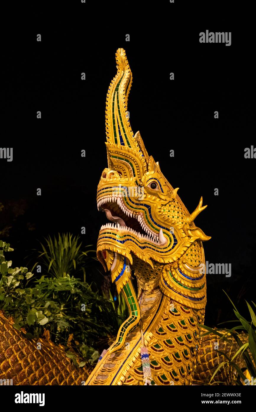 Payanak is a deity placed above the entrance of each temple in Thailand ...