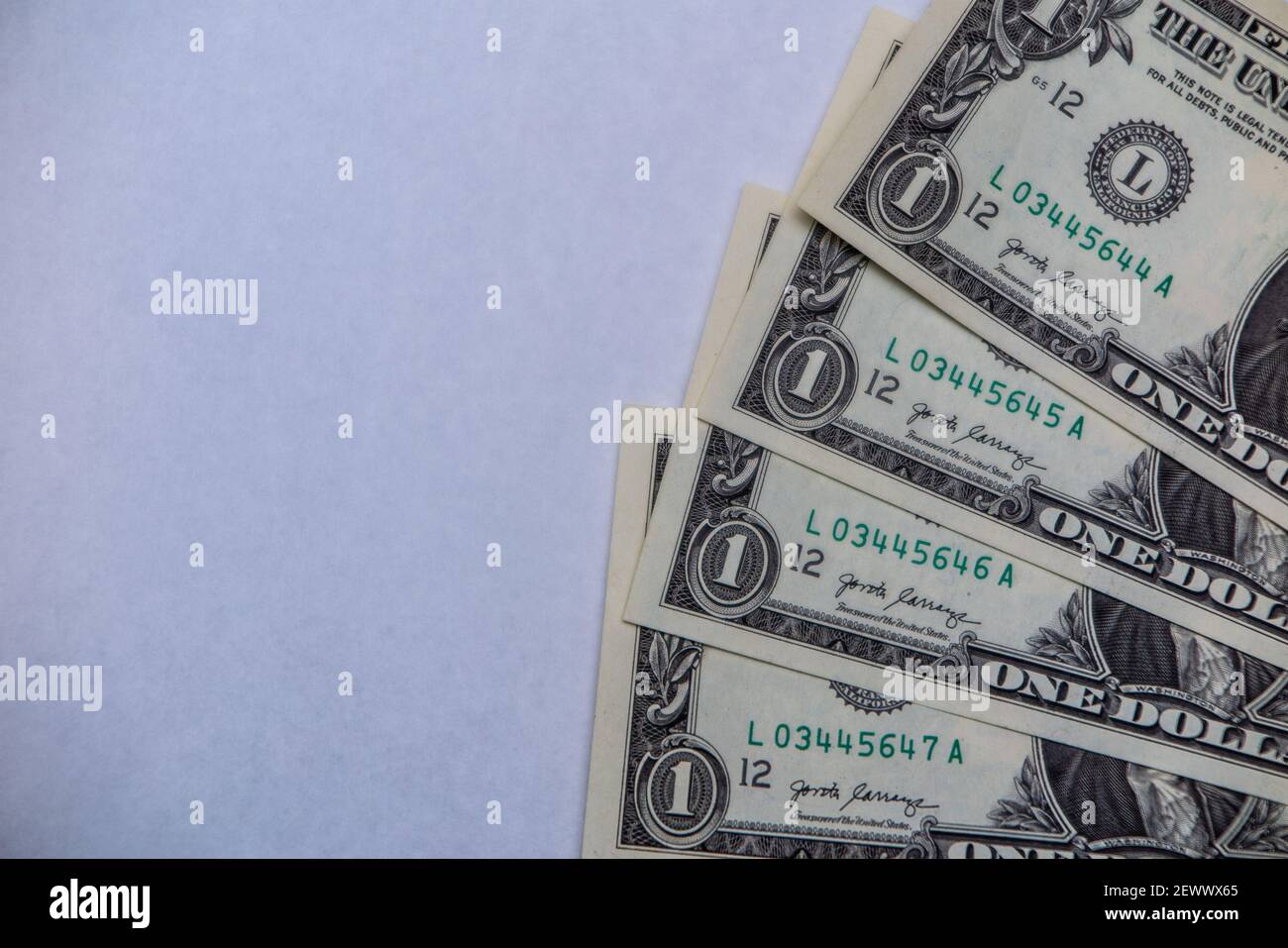 Brand new United States one dollar bills with consecutive serial ...