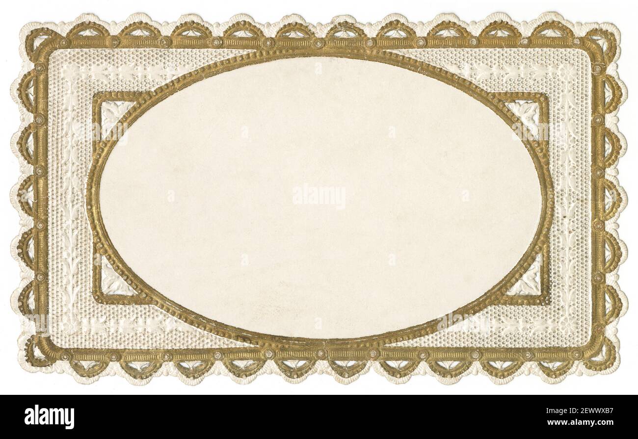 Blank antique Victorian sticker Stock Photo - Alamy