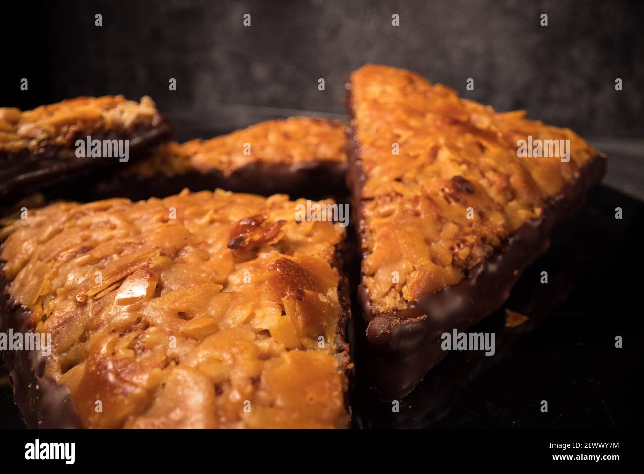 A selection of nut triangles - a German sweet pastry Stock Photo - Alamy