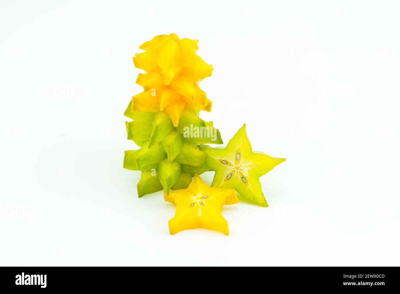 Close up ripe star apple isolated on white background Stock Photo - Alamy