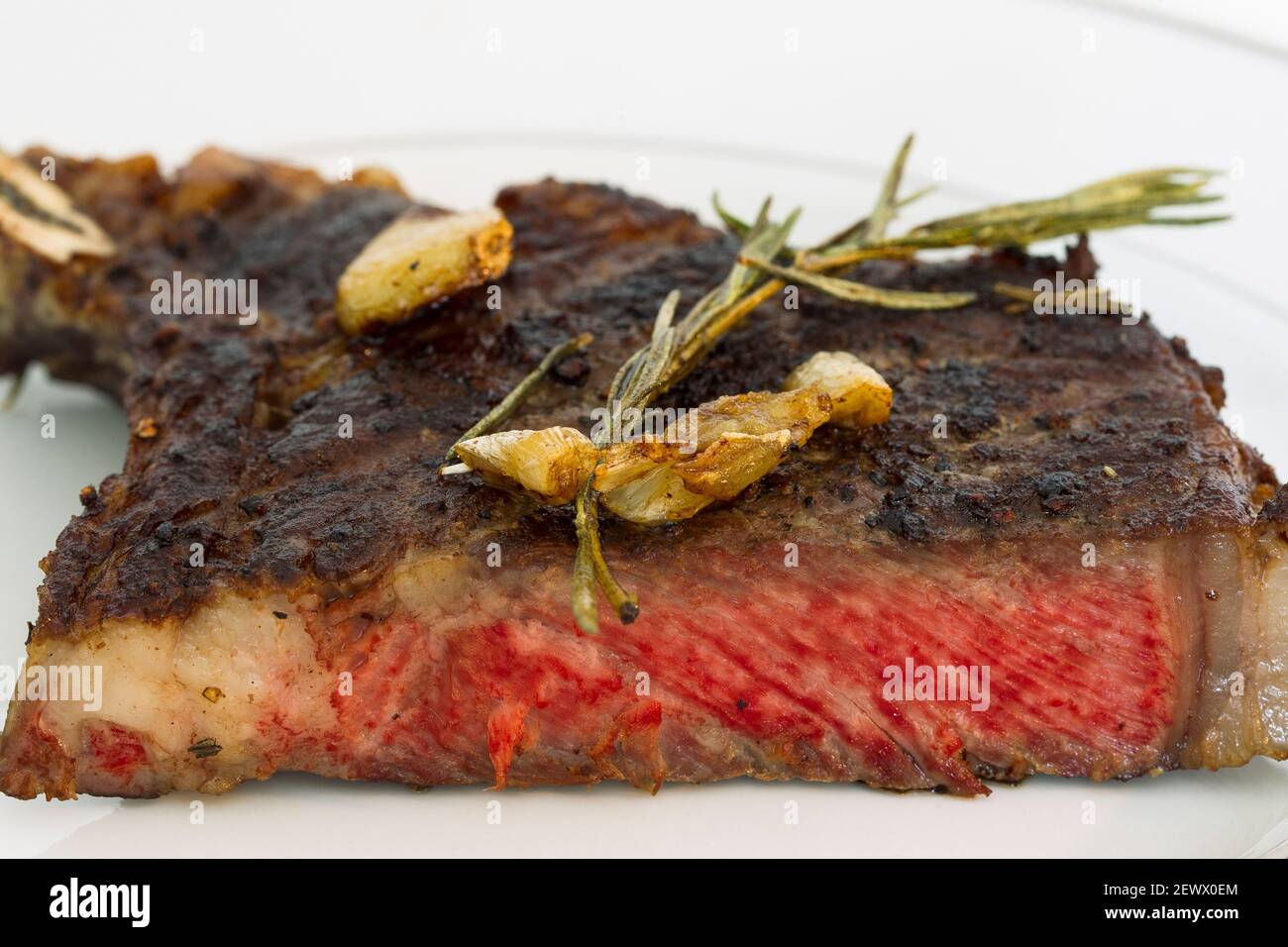 Grilled beef steak on white hi-res stock photography and images - Alamy