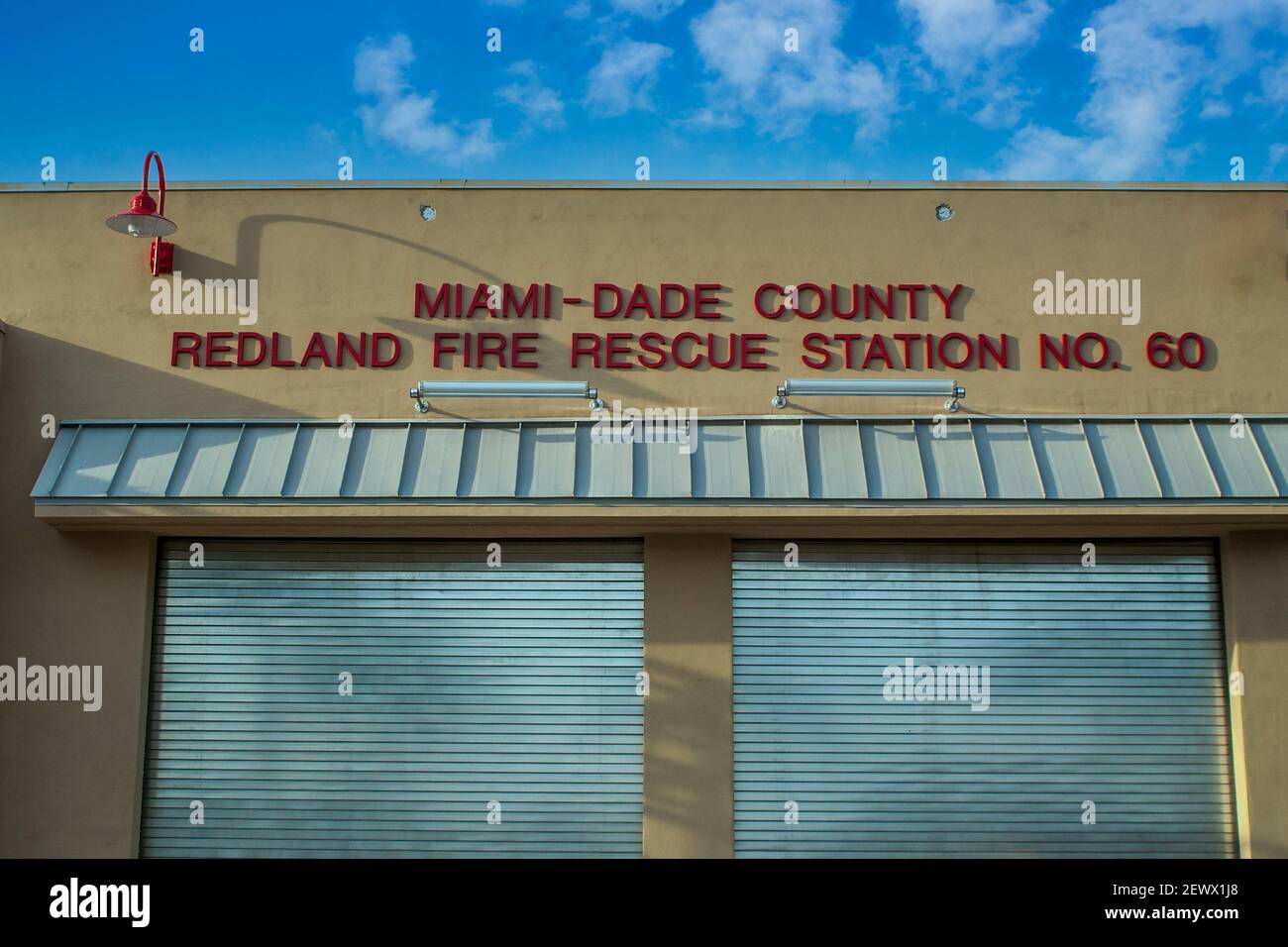 The Miami-Dade Redland Fire Rescue Station No. 60 in the rural section ...