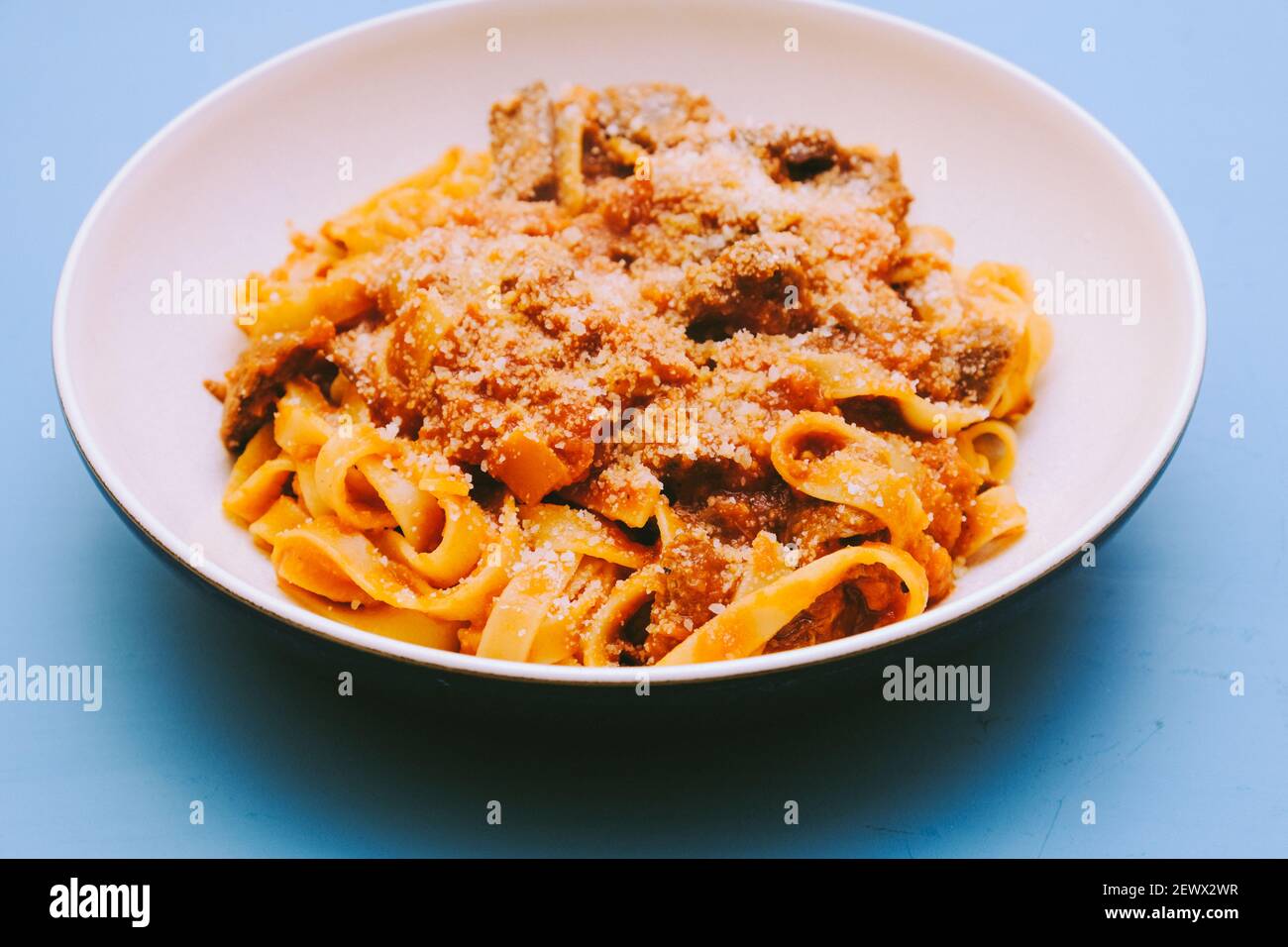 beef short rib rigatoni with heirloom tomato sauce and cheese Stock ...