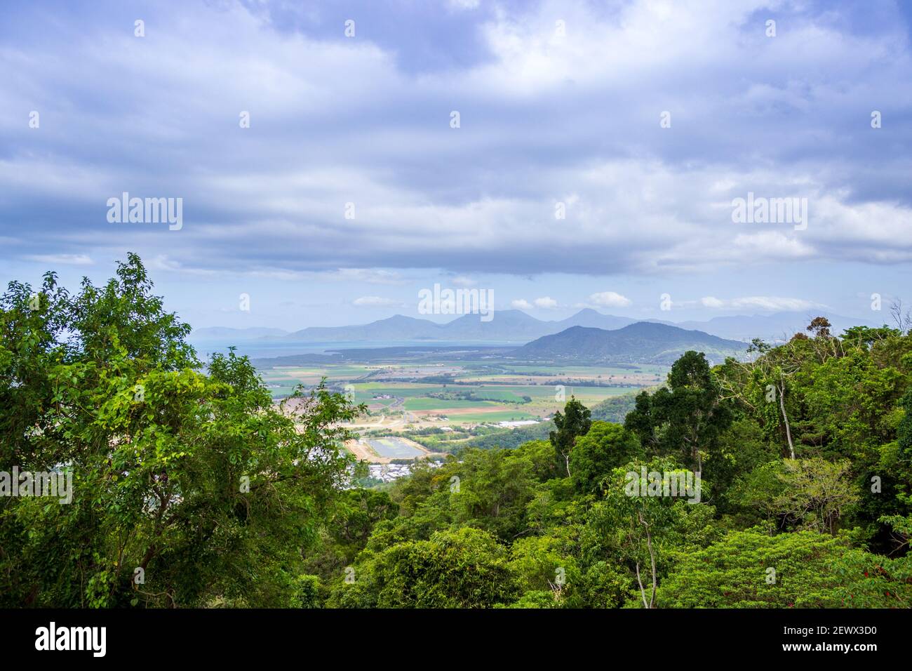 The view from the Henry Ross Lookout near Cairns, Queensland, Australia ...