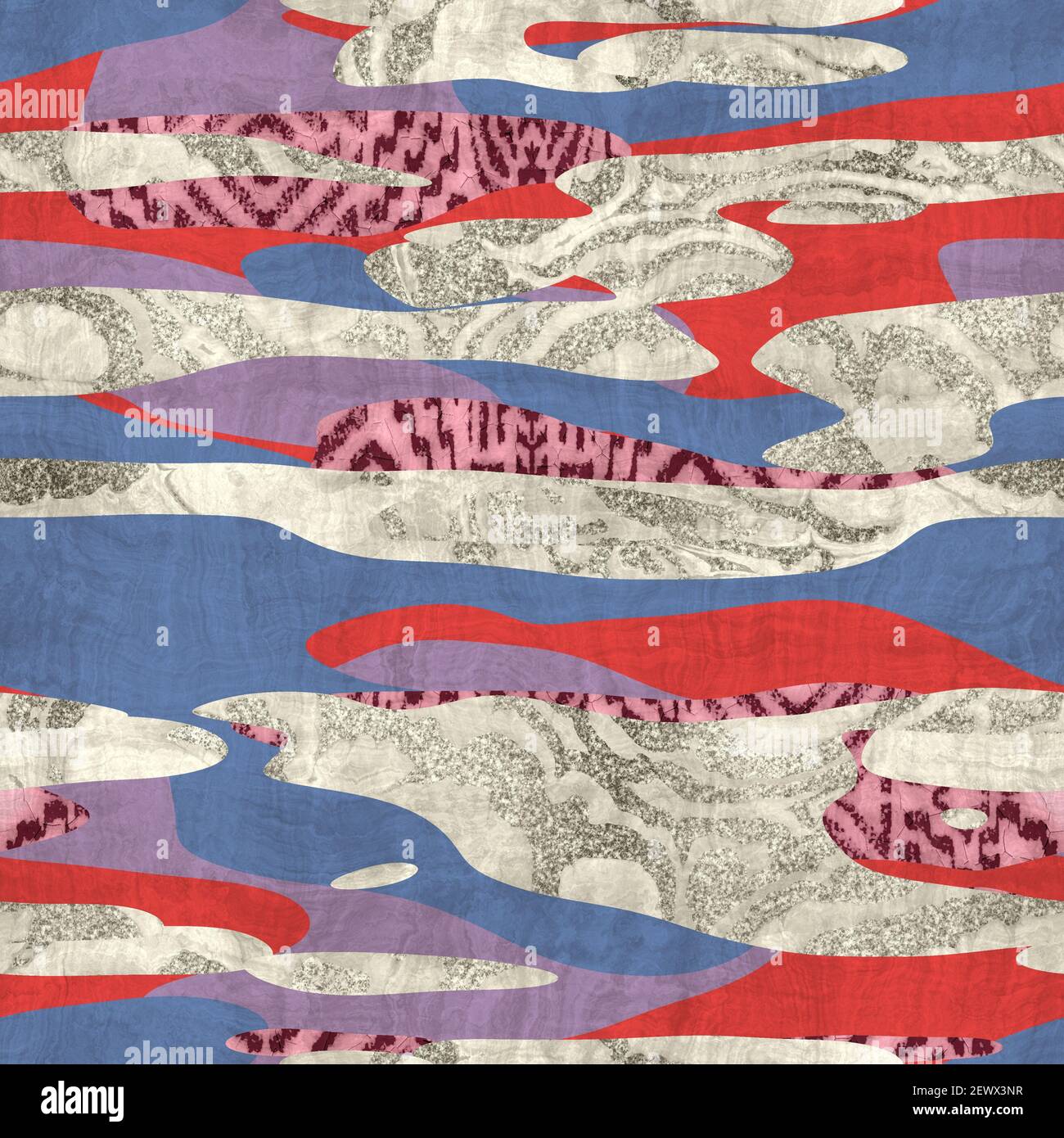 Seamless collage in camo shapes vivid montage Stock Photo - Alamy