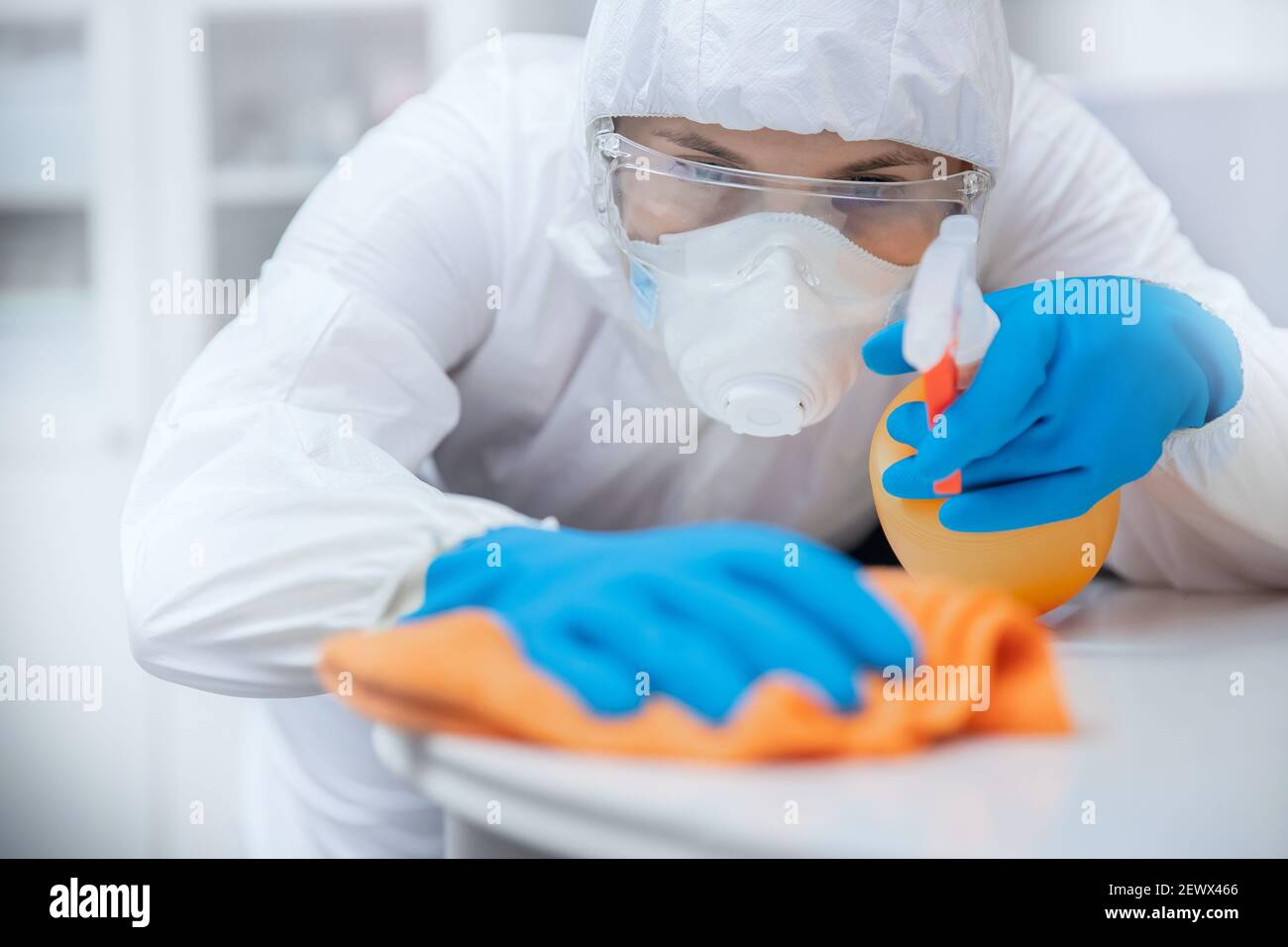 Medical staff disinfection sanitize from Coronavirus pandemic infection ...