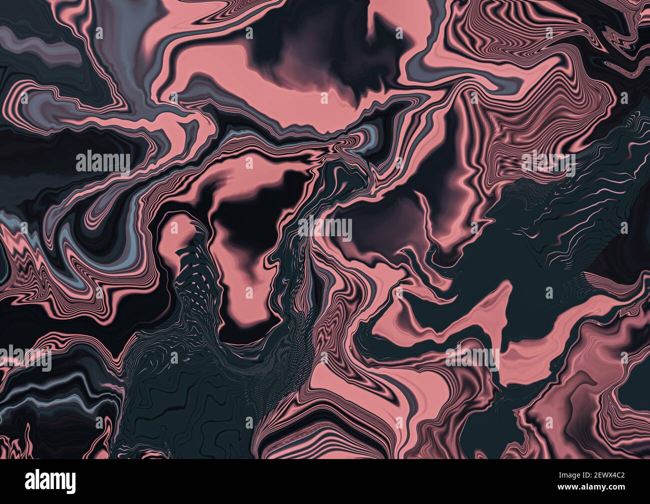 An illustration of an abstract dark background with mixed oil paints ...