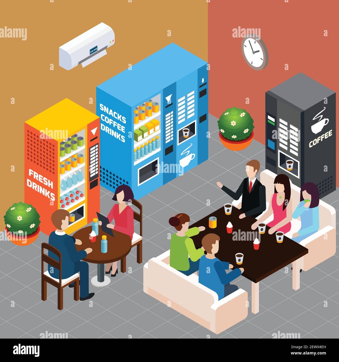 Hot chips vending machines Stock Vector Images - Alamy