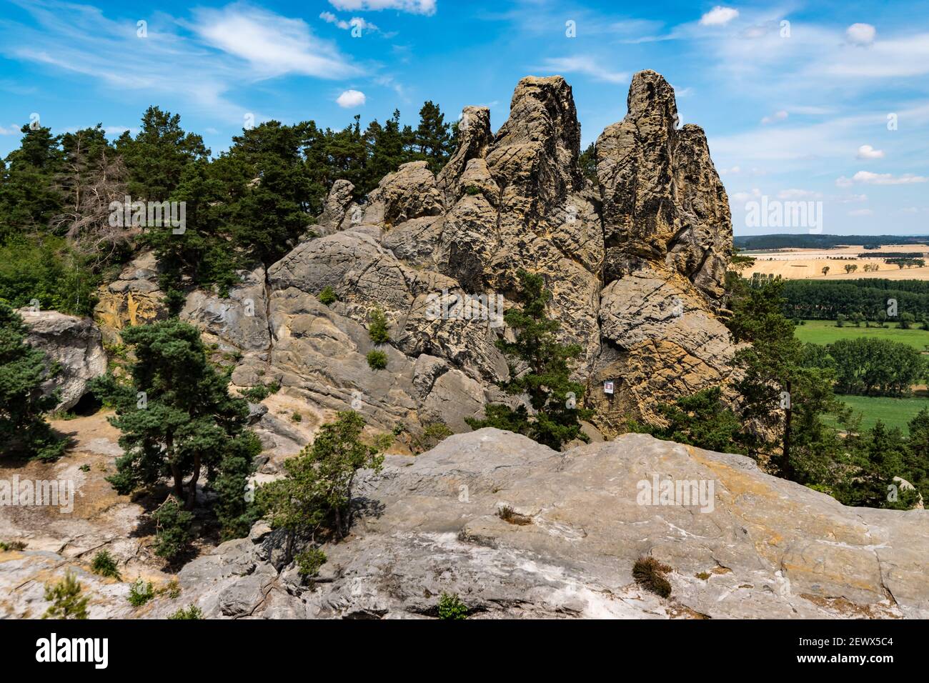 An amazing huge rock formation called Hamburger Wappen in Timmenrode ...