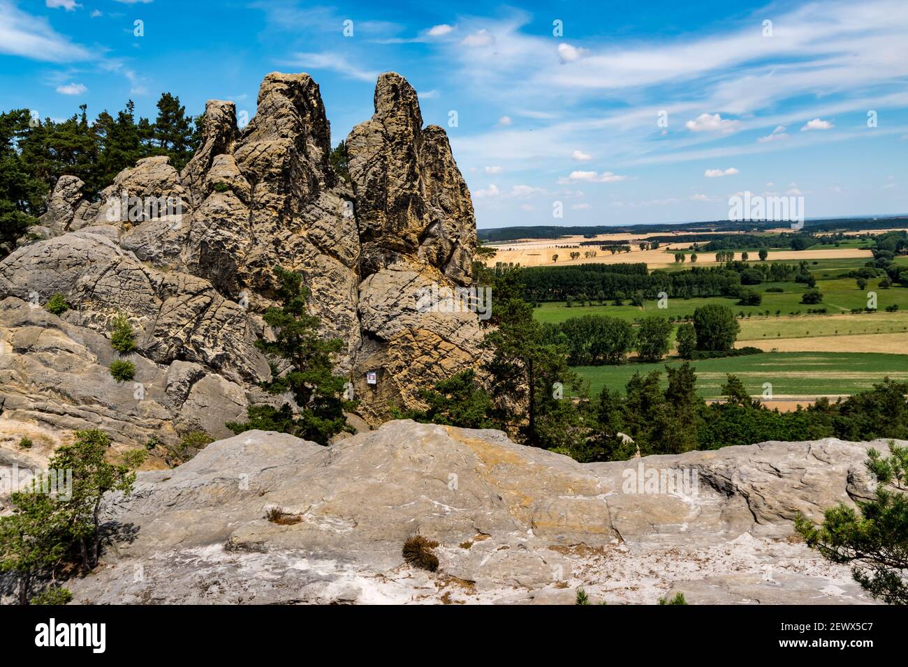 An amazing huge rock formation called Hamburger Wappen in Timmenrode ...