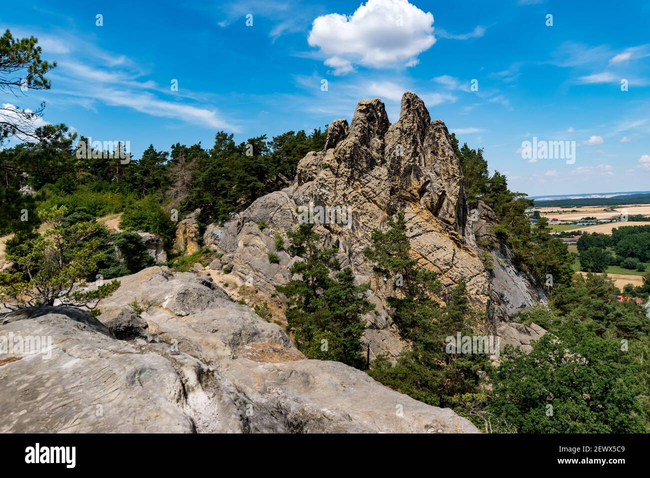 An amazing huge rock formation called Hamburger Wappen in Timmenrode ...