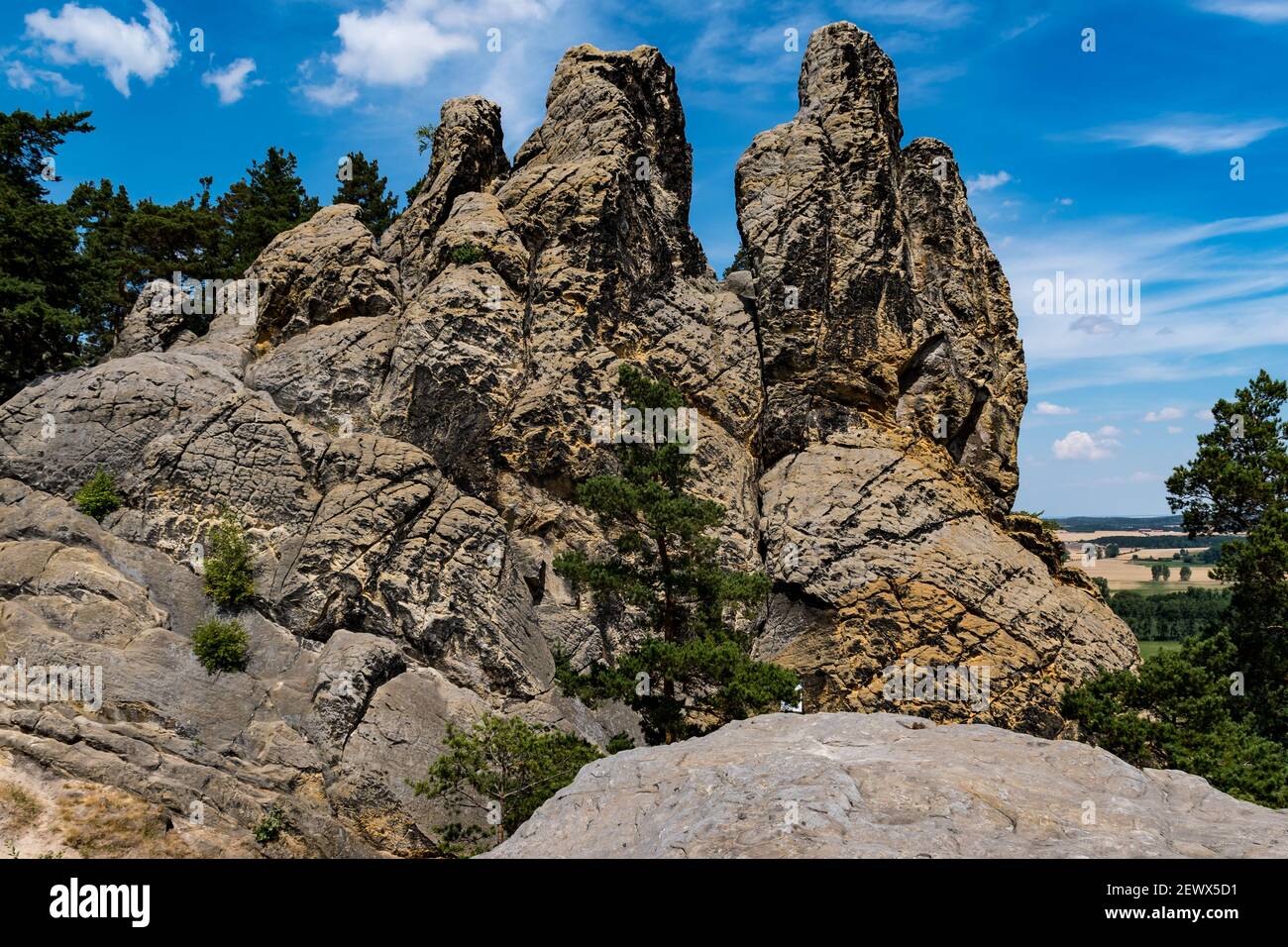 An amazing huge rock formation called Hamburger Wappen in Timmenrode ...