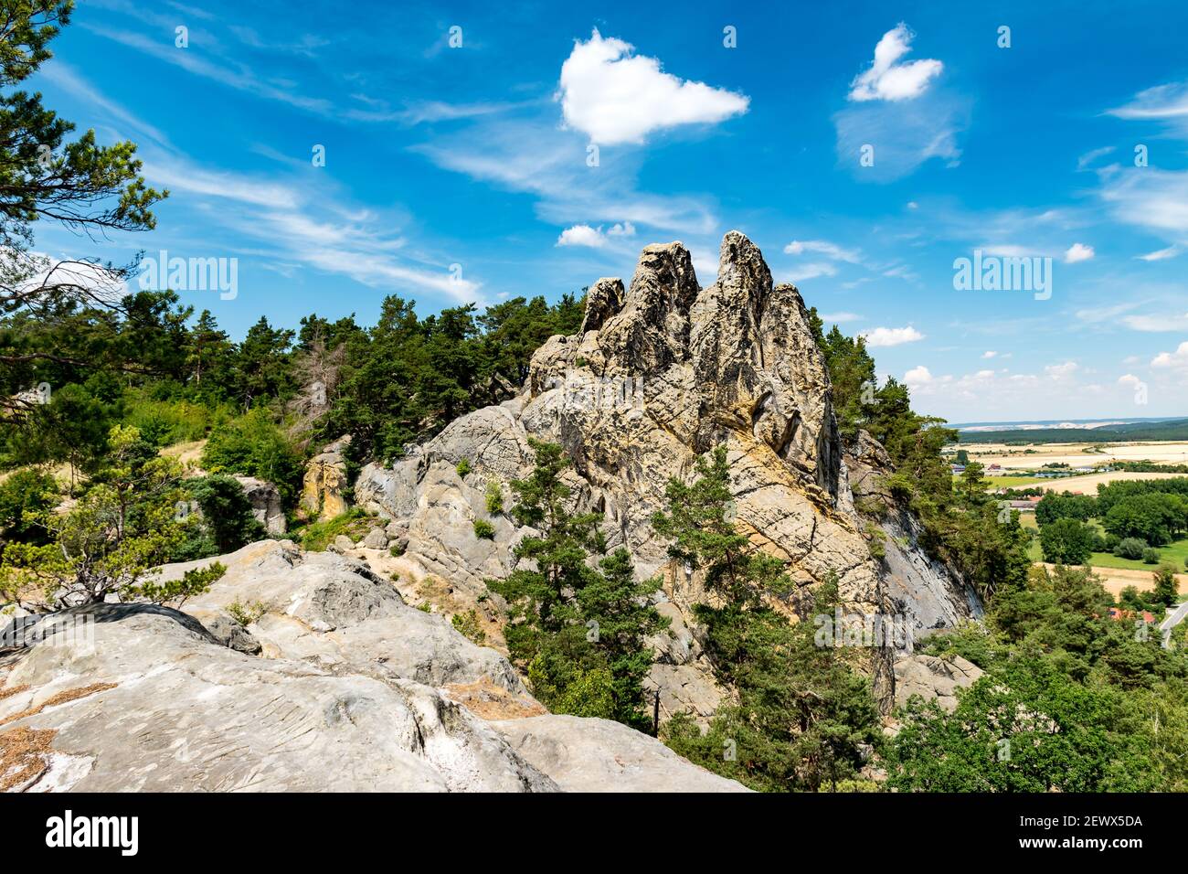 An amazing huge rock formation called Hamburger Wappen in Timmenrode ...