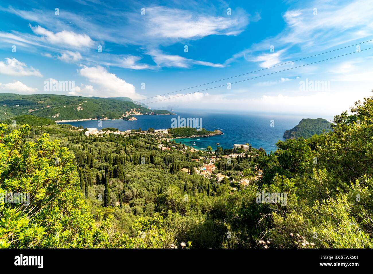 A mesmerizing view of the beautiful Corfu island under the scenic sky ...