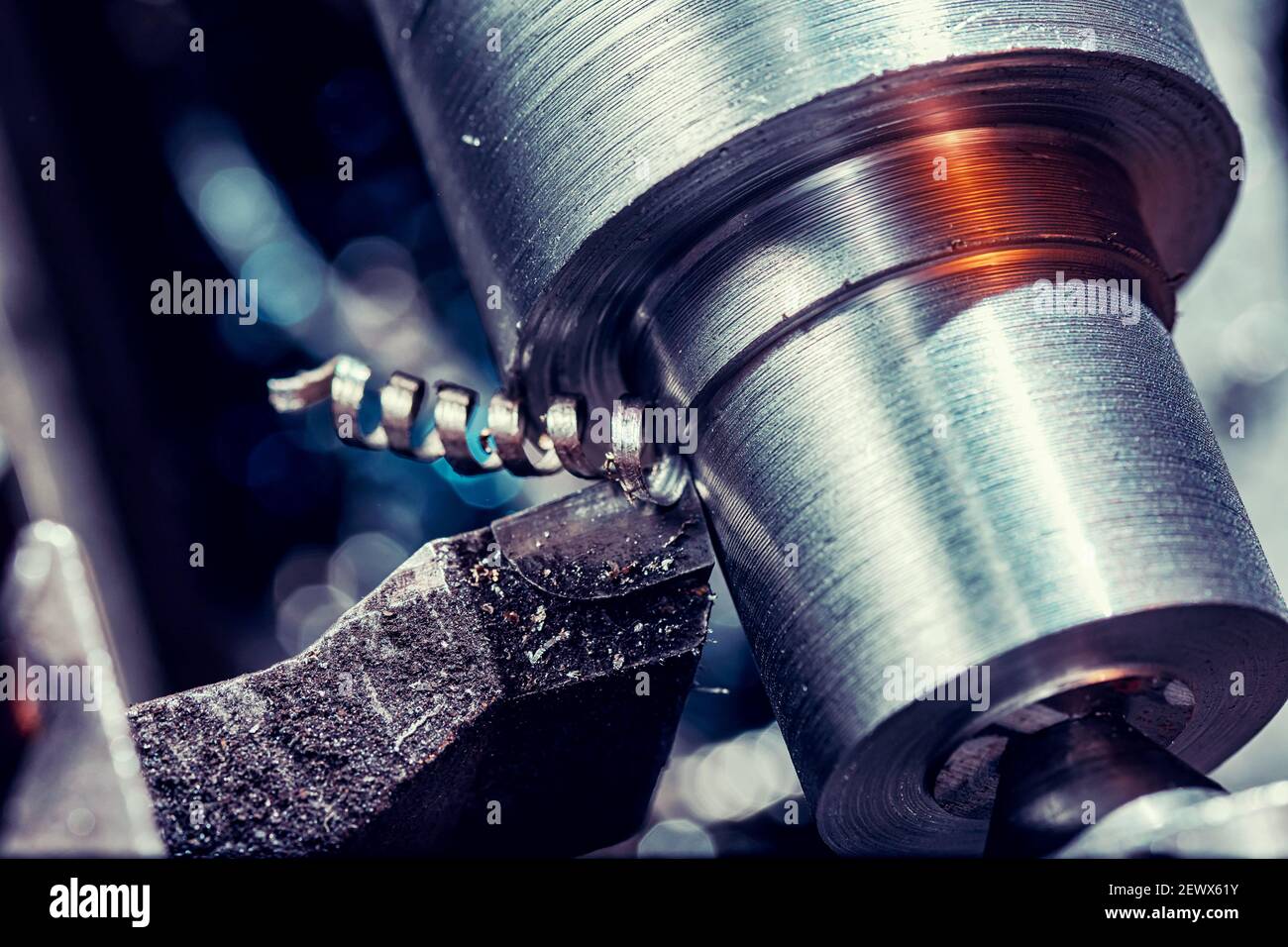 Industry machine iron tools. CNC turning cutting metal is operation ...