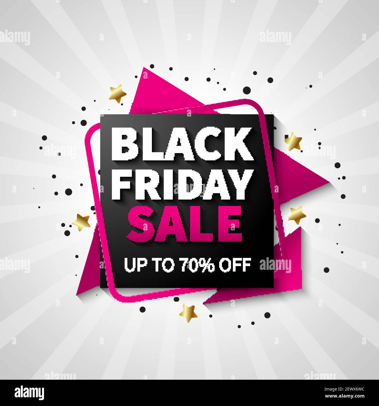 Colorful black friday sale design for flat poster vector illustration ...