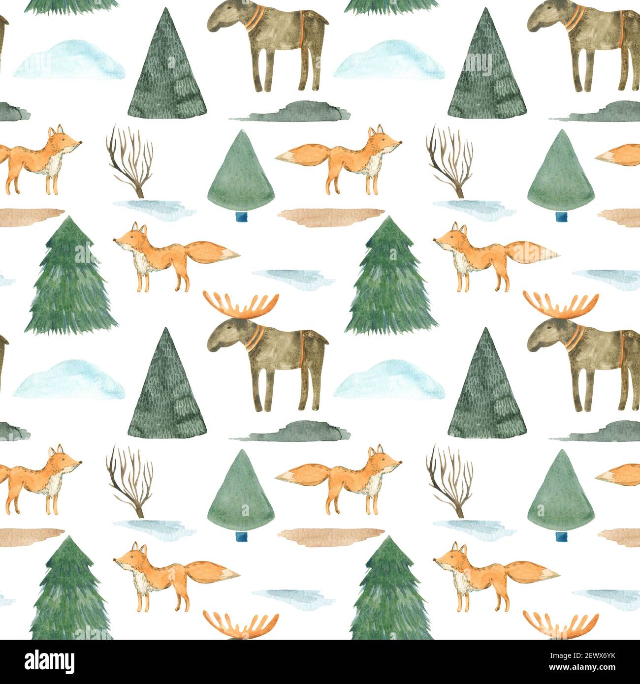 Baby moose drawing Cut Out Stock Images & Pictures - Alamy