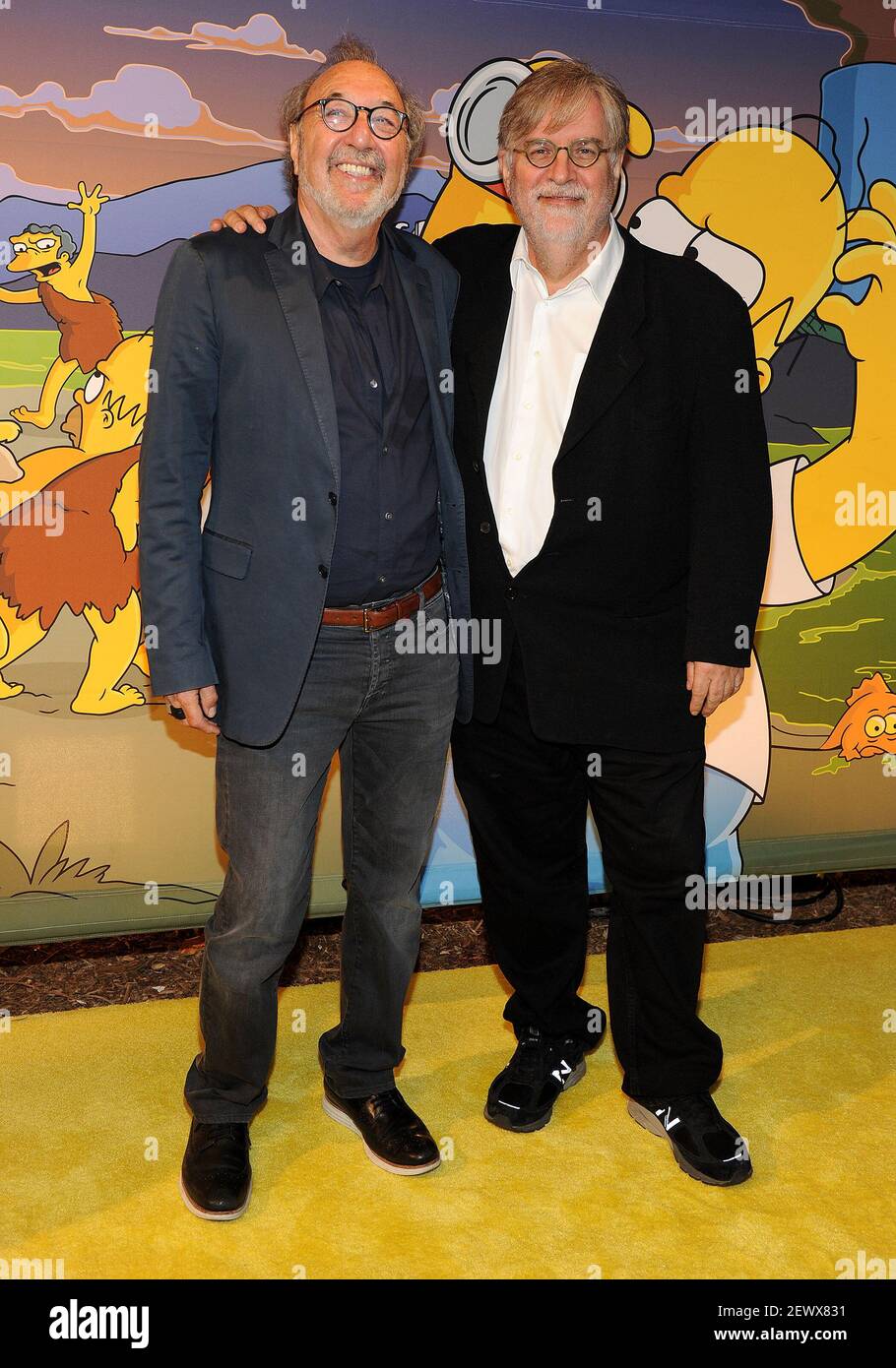 James L. Brooks and Matt Groening attend the 600th episode celebration ...