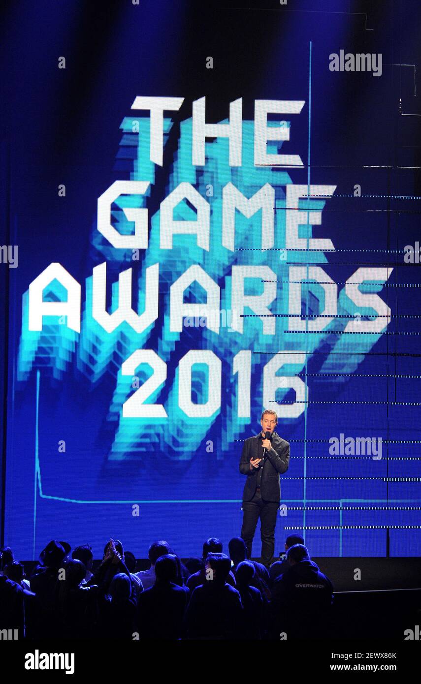 LOS ANGELES, CA - DECEMBER 1: Host Geoff Keighley onstage at The Game ...