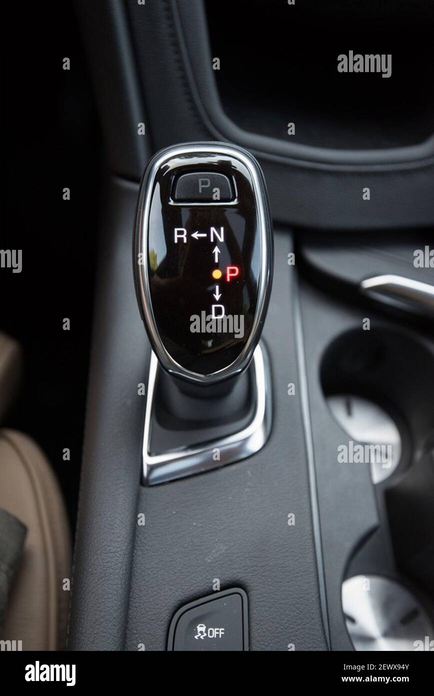 The gear stick in the 2017 Cadillac XT5, dubbed Electronic Precision ...