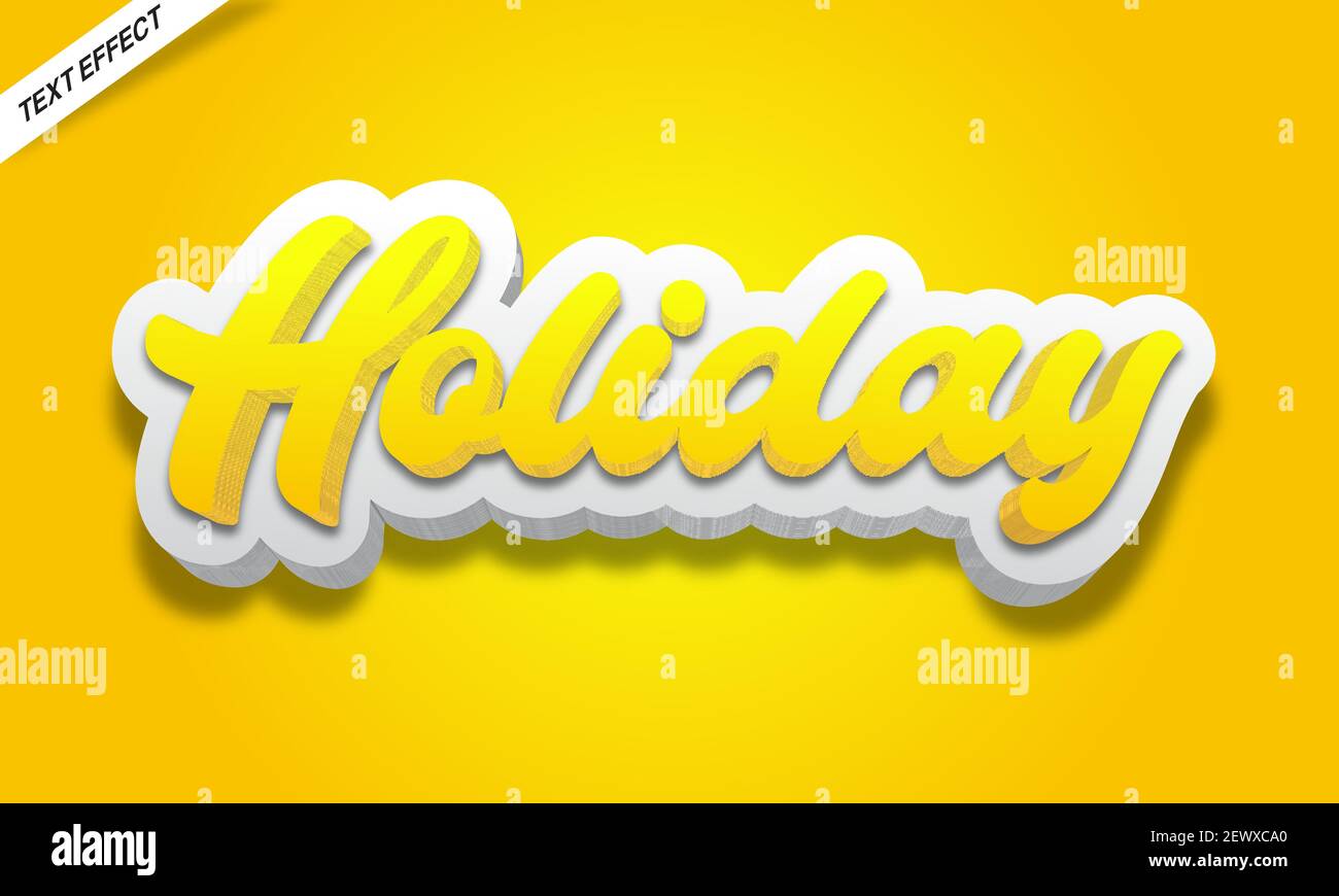 Cartoon type 3d text effect Stock Vector Images - Alamy
