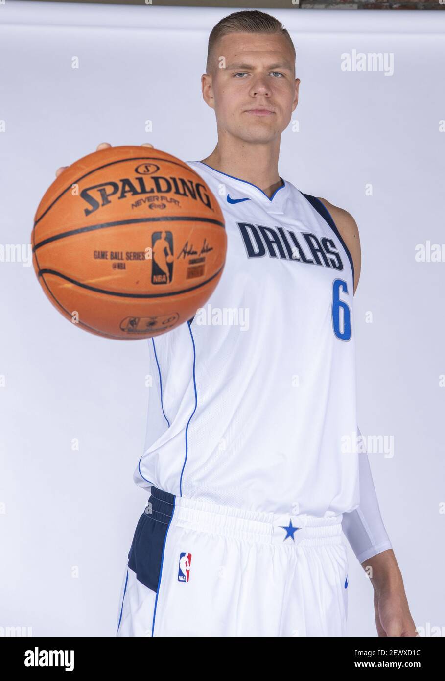 Sept 30, 2019: Dallas Mavericks forward Kristaps Porzingis #6 poses ...